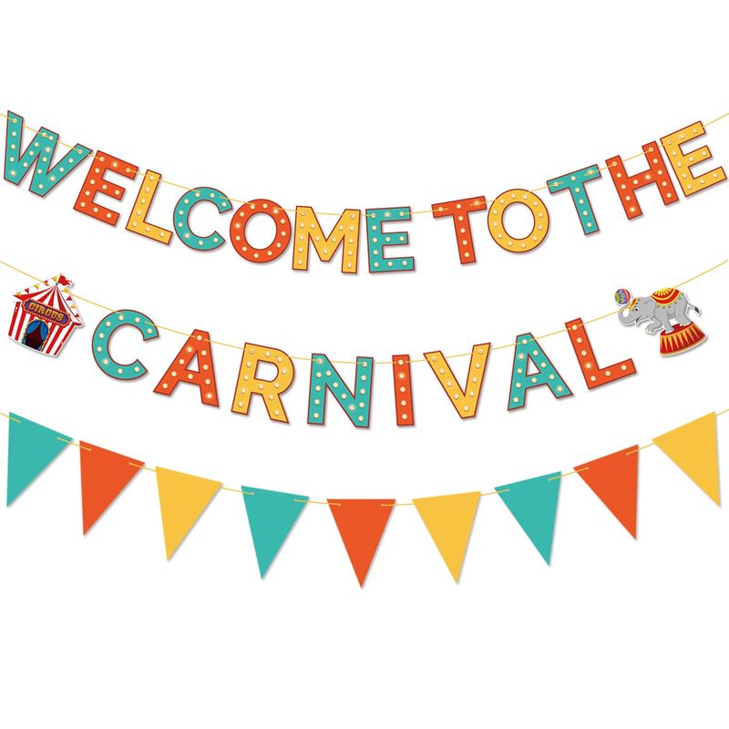 Welcome To The Carnival Banner, Carnival Decorations, Carnival Banner ...