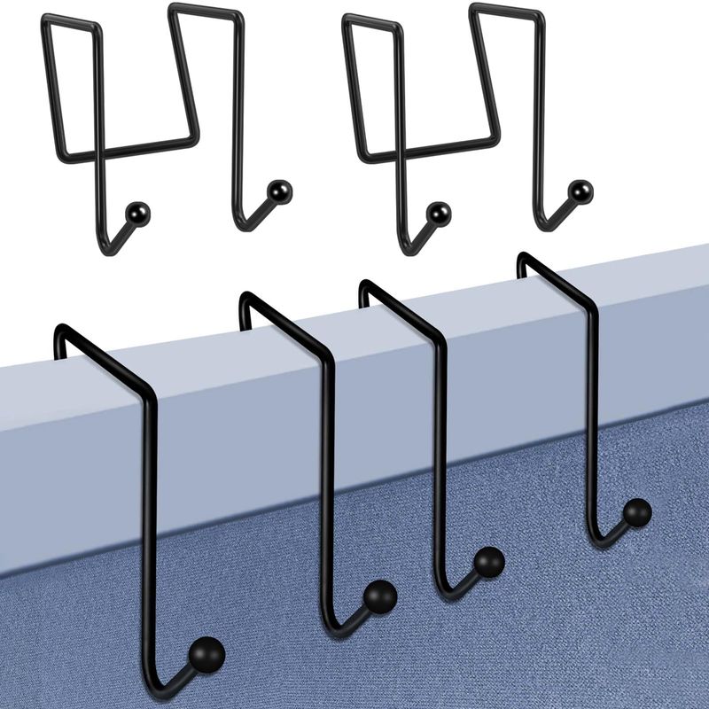 4 Pack Cubicle Double Coat Hooks for 2" Width Cubicle Panel Partition ...