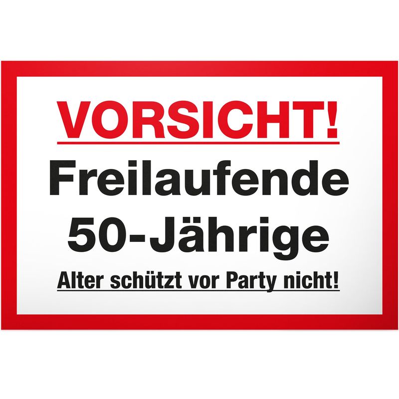 DankeDir! Freilaufende 50-Year-Old Sign 30 x 20 cm Birthday Gift Idea ...