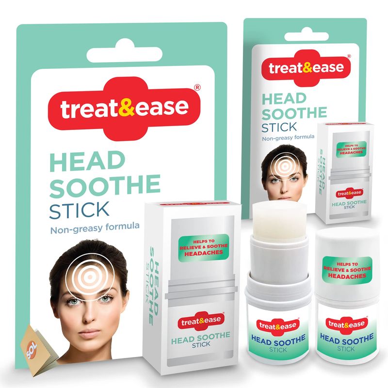 2pk Headache Relief Forehead Stick | 7.2g | Soothing Headache Stick for ...