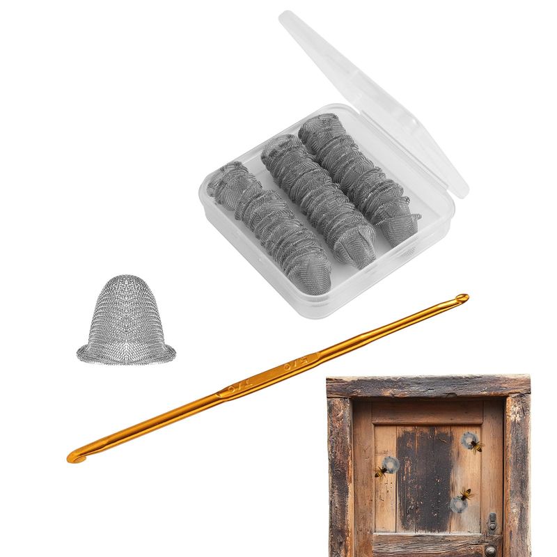 Lyreh 50pcs Carpenter Bee Hole Plugs, Stainless Steel Tapered Carpenter ...