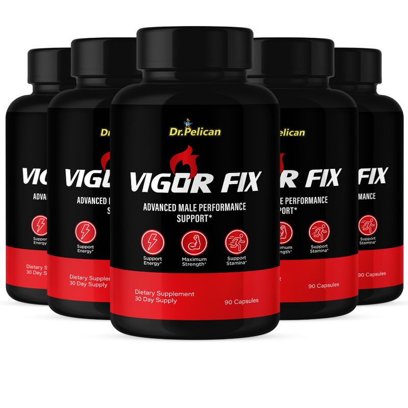 Vigor Fix- Bodybuilding & Men's Health Support- 5 Bottles- 450 Capsules ...