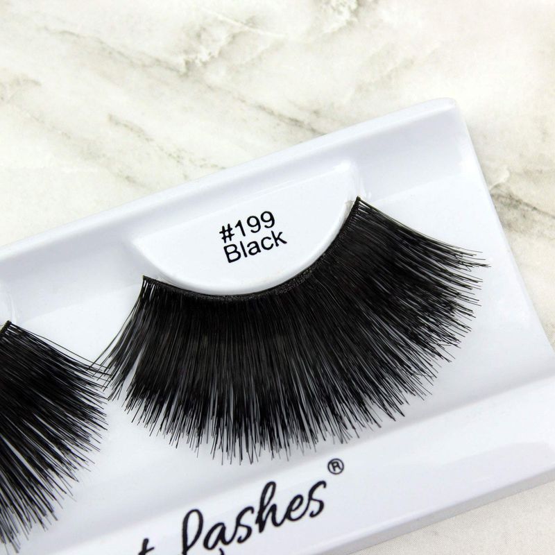 Elegant Lashes #199 Black (Pack of 12) | Thick Super-Long 100% Human ...