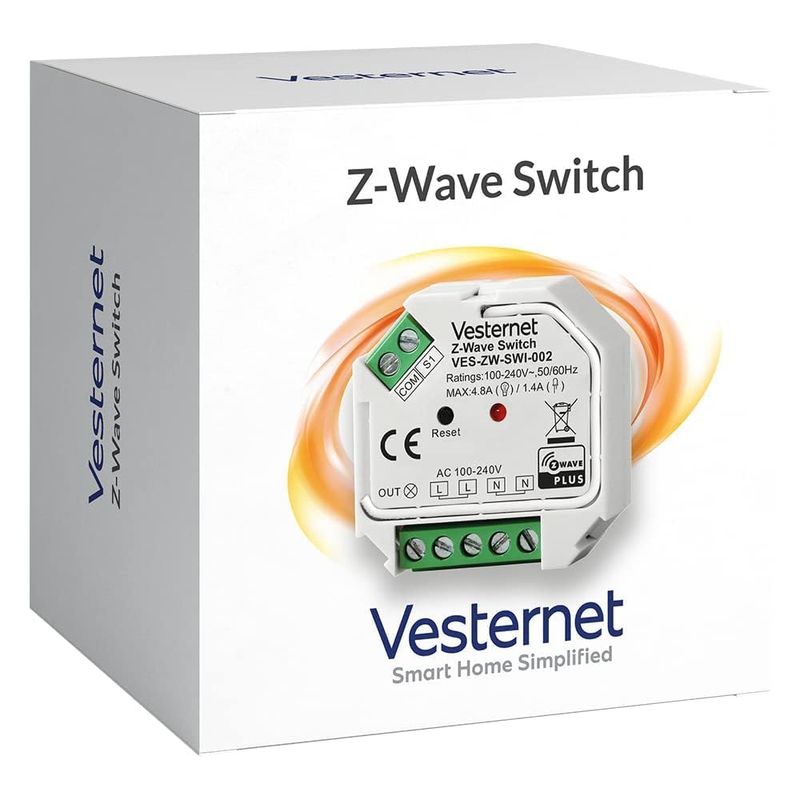 Vesternet Z-Wave Smart Switch Module (Neutral Optional) | Smart Home Control In-Wall Switch ...