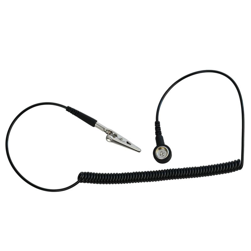 BERNSTEIN ESD Grounding Cable 1800 mm (10 mm/Banana Plug) + Earth Plug ...
