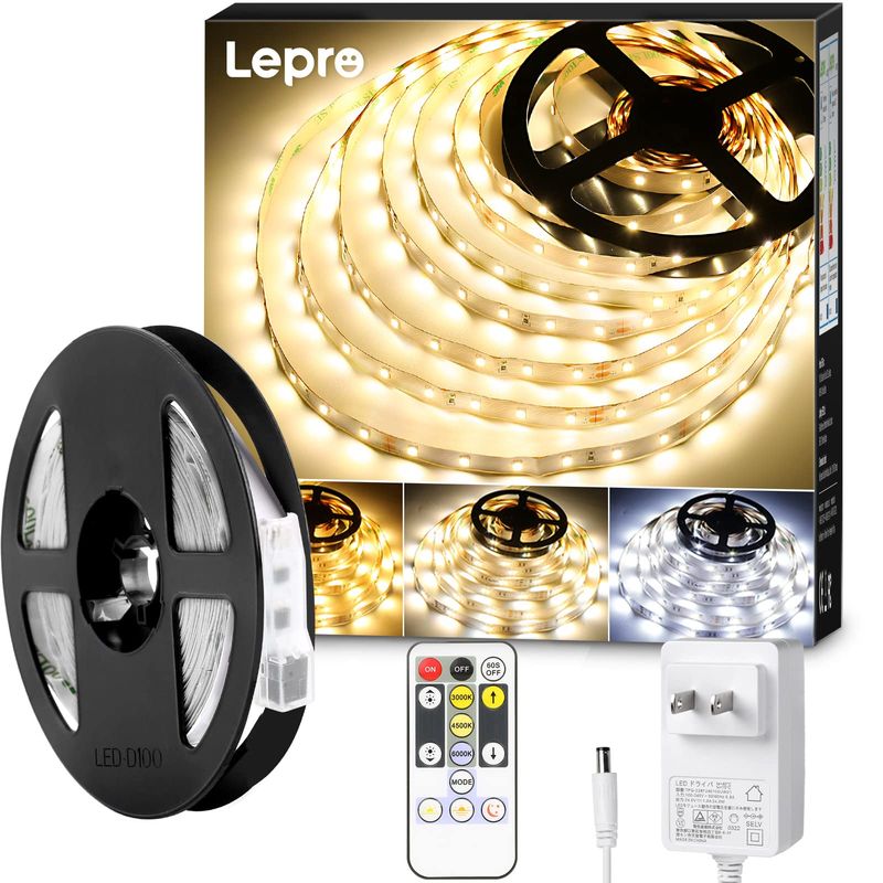 Lepro LED Tape Light, 32.8 ft (10 m), LED Tape, Bulb Color, Daylight ...