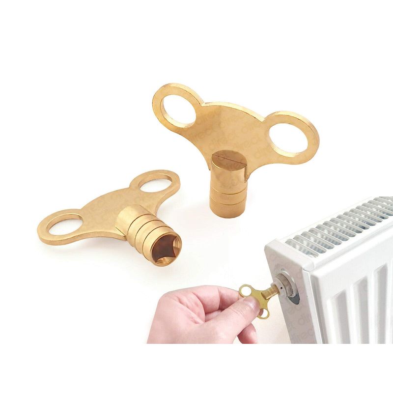 A1SONIC® Brass Radiator Key - Radiator Bleed Key - Radiator Bleed Valve ...