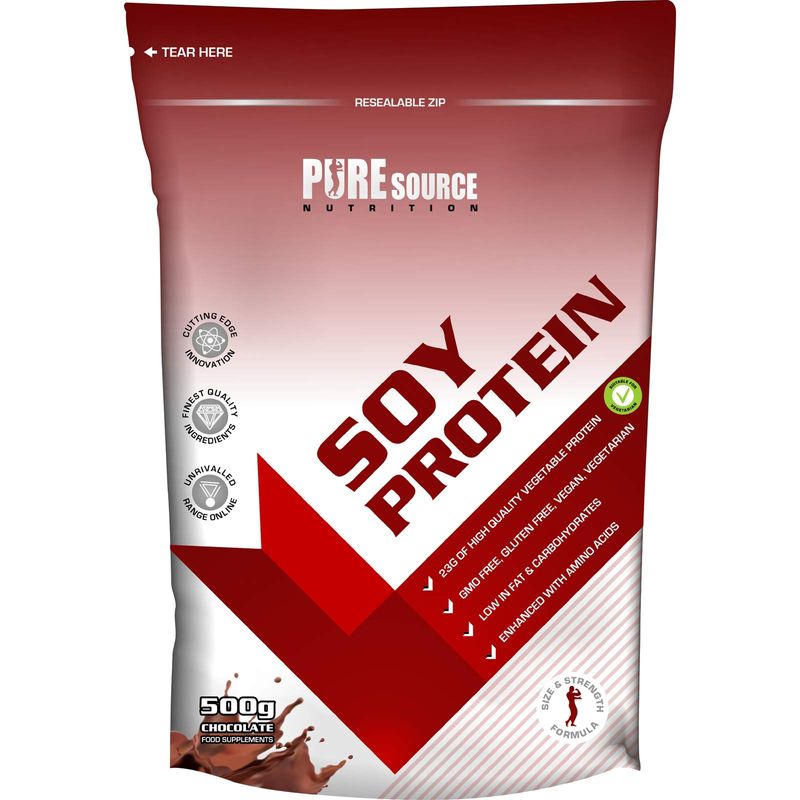 Pure Source Nutrition 100% Vegan Soy Protein Isolate 250g Chocolate ...