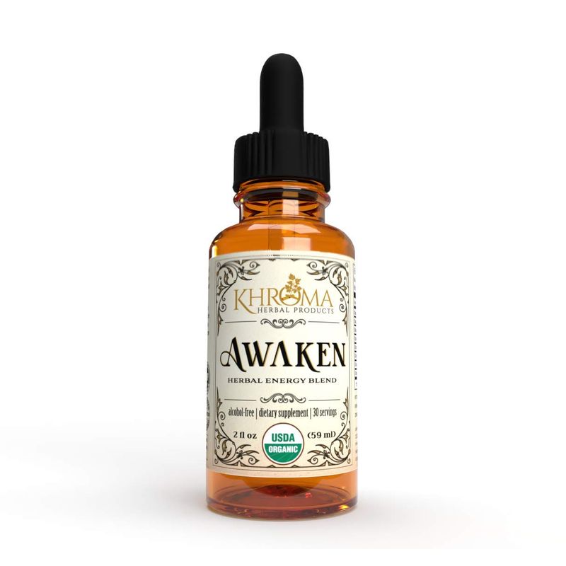 Awaken - Organic Energy Supplement - 2 oz Liquid in a Glass Bottle ...