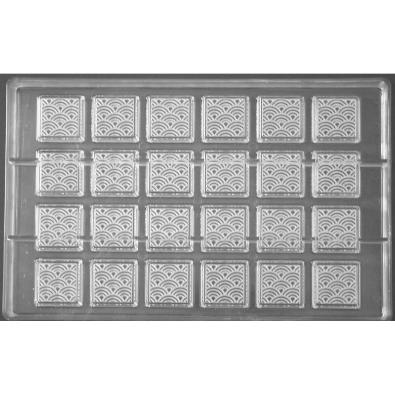 Chocolate mold for PC use (Japanese-pattern Seigai Wave 24 cavity mold ...