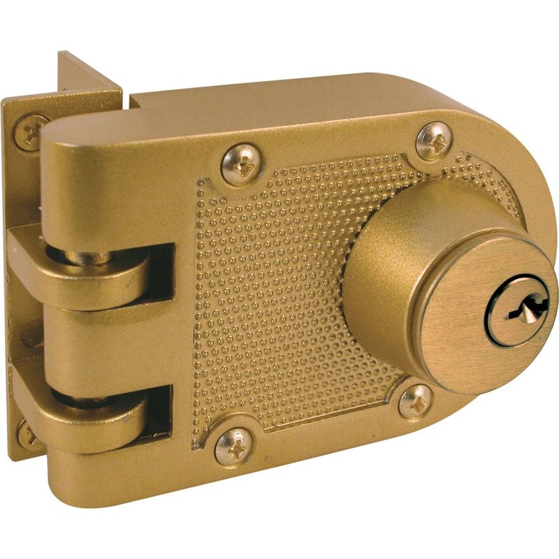 Prime-Line U 9972 Jimmy-Resistant Deadlock, Diecast, Brass Color, Angle ...