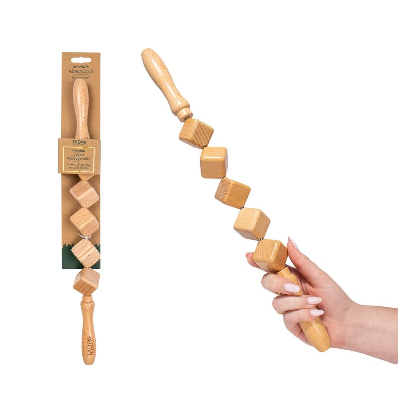 TADA Natural Beauty Wooden Body Massage Stick Body Massage Roller ...