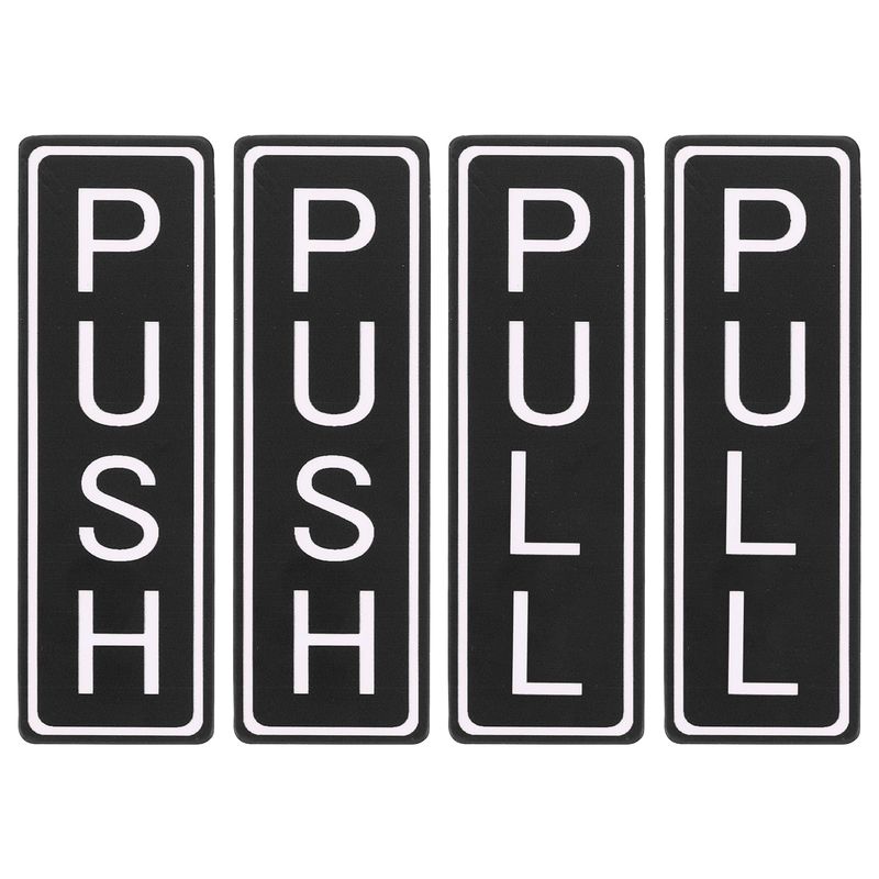 PATIKIL Vertical Push Pull Door Sign, 2Pcs 6"x2" Waterproof Push Pull ...
