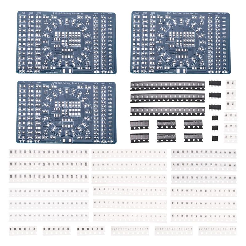 Be In Your Mind 3 Sets SMD Soldering Practice Board NE555 CD4017 ...