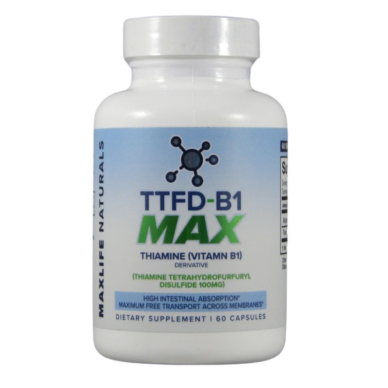 TTFD B1 Max Thiamine Vitamin B1 TTFD 100mg Thiamine MAX 60 Capsules ...