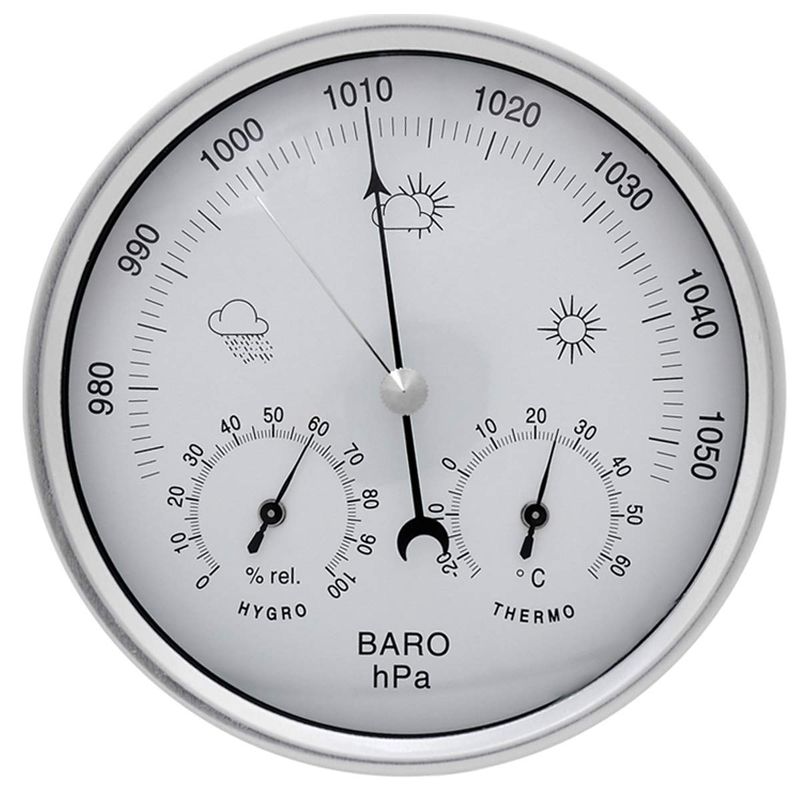 JAOK Analog Barometer with Thermometer Hygrometer, 3 in 1 Weather ...
