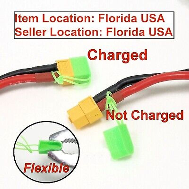 XT60 RC Battery Connector Cap Cover Charged Status Indicator Made with ...