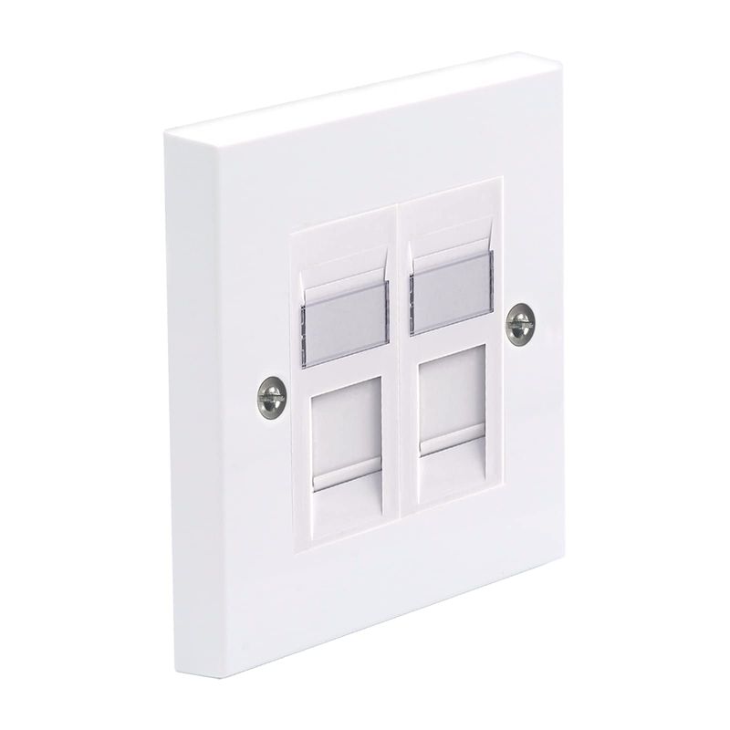 LEENUE RJ45 Socket Cat6, Ethernet Double Socket RJ45 Network Wall Plate ...