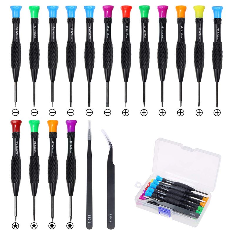 Screwdriver Set, FIXITOK 18Pcs Magnetic Small Screwdrivers with ...