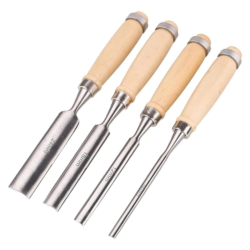 Set of 4, Wood Chisels, Woodworking, DIY Tools, Wood Carving, Carving ...