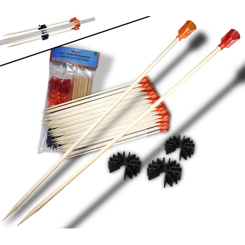FSFF Javelin Bamboo Darts and Quivers .625 Blowgun Big 103 Pack-50 ...