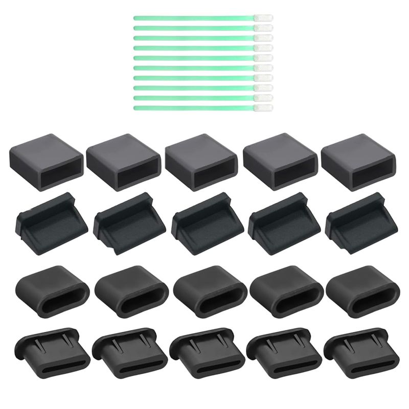 ASOMI 30 Pieces USB C Dust Plugs, USB Dust Plugs, USB-C Plug Cover, USB ...