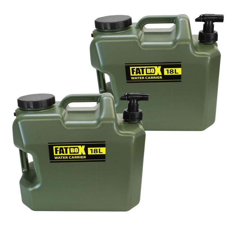 FATBOX Water Carrier Water Canister - 18 Litre HDPE, Food Safe, Ideal ...