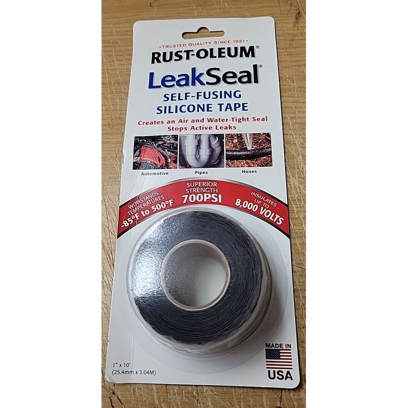 Rust-Oleum LeakSeal® Self-Fusing Silicone Tape 1" x 10' Black 275795 ...