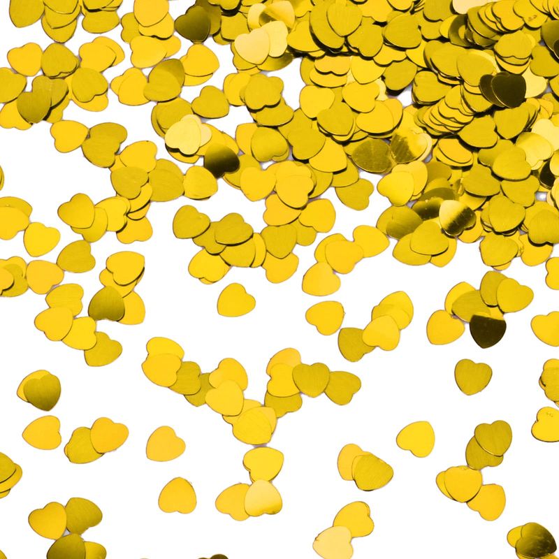 30g Confetti Gold Heart Shape Table Confetti, 1100Pcs Metallic Glitter ...
