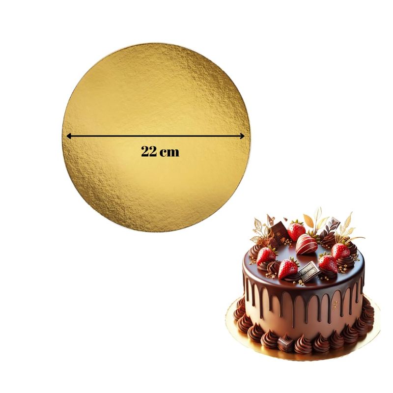 Set of 6 Round Cake Stands – Reversible Cardboard Gold and Silver ...