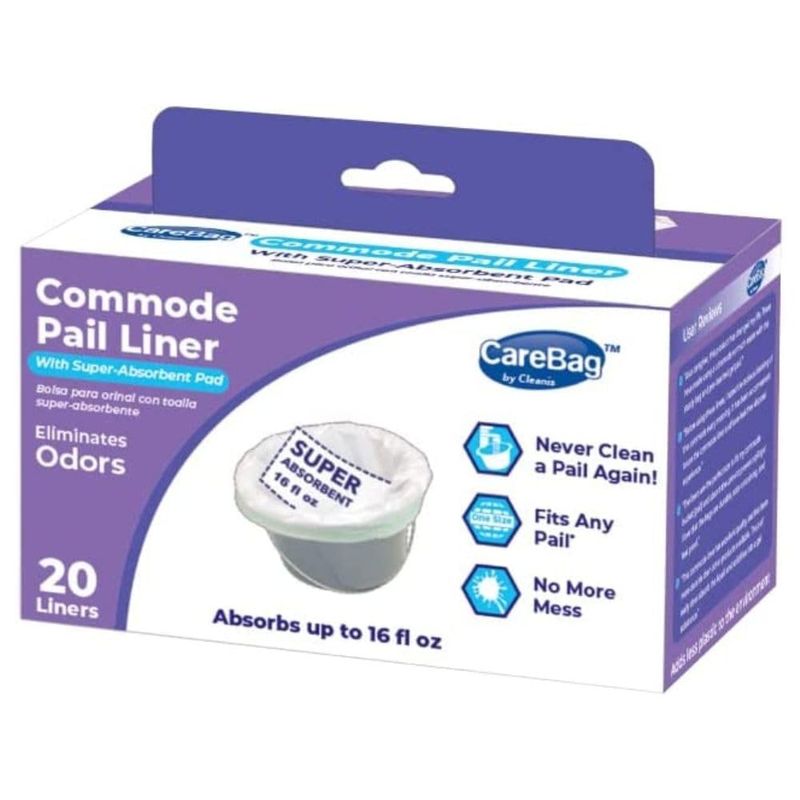 Carebag Commode Liners with Super Absorbent Pad, 20 Count – Medical ...