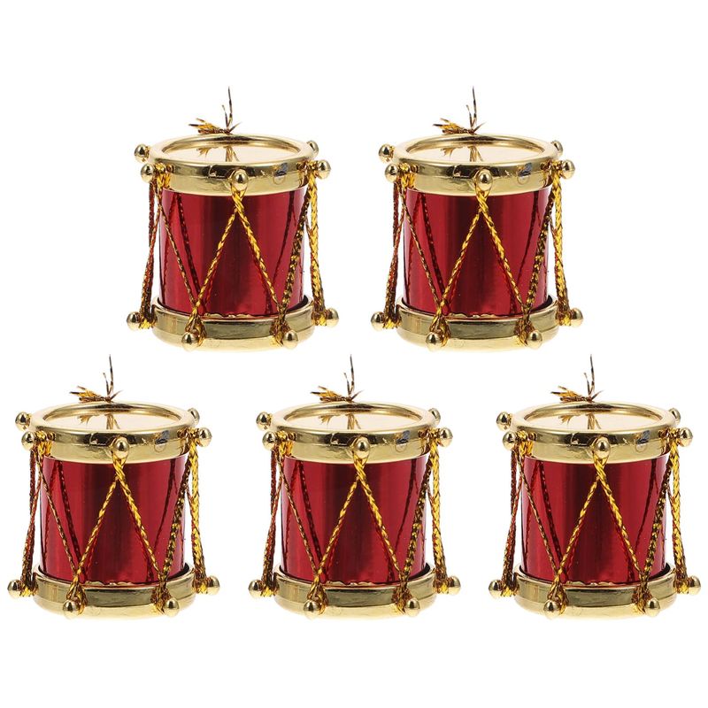 5Pcs Miniature Drum Mini Drum Set Dollhouse Mini Percussion Musical ...