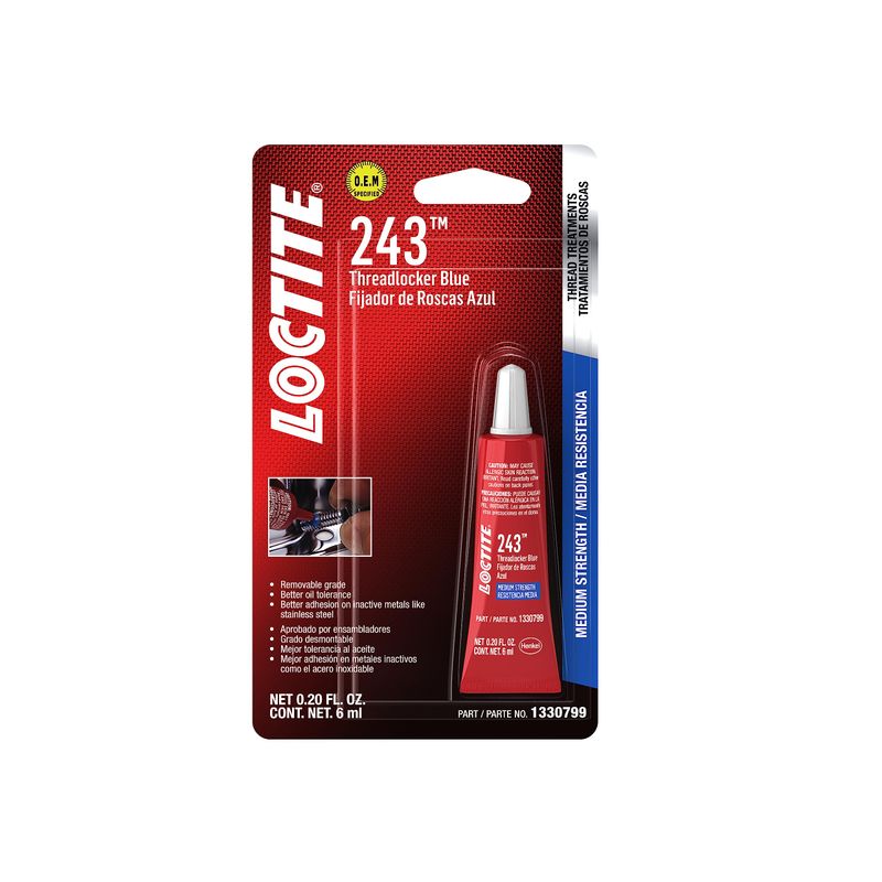LOCTITE 243 Threadlocker for Automotive: Medium-Strength, Oil Tolerant ...