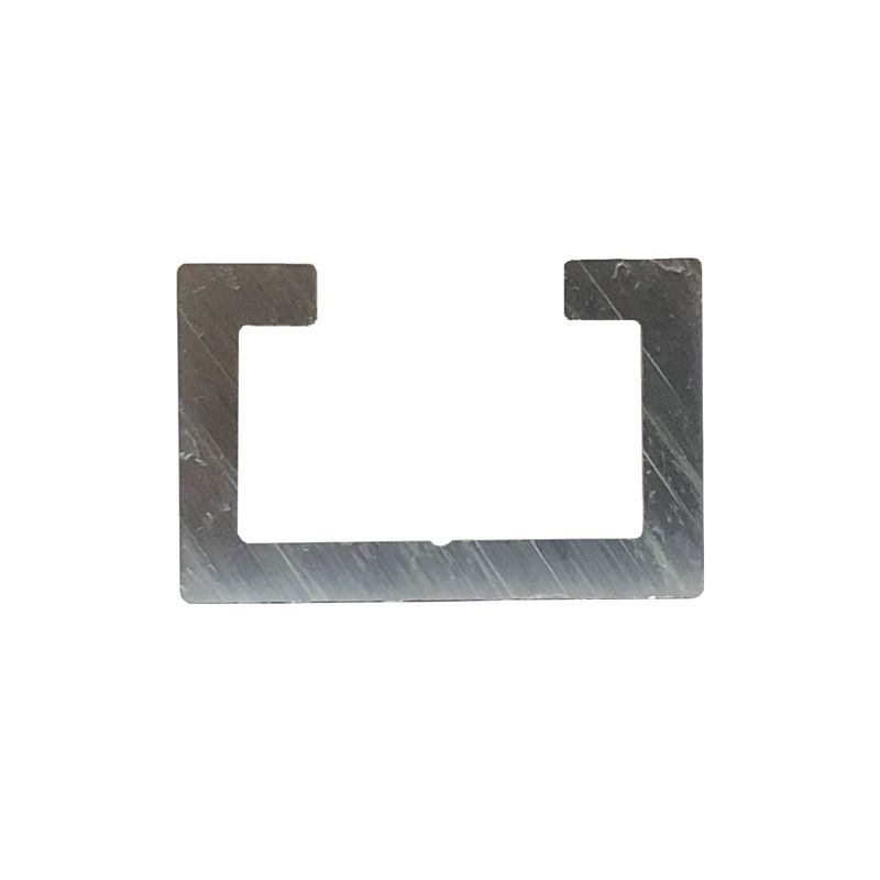 Aluminium C-Profile Silver Anodised EV1 11 x 17 x 4.5 x 2 mm; Length 1 ...