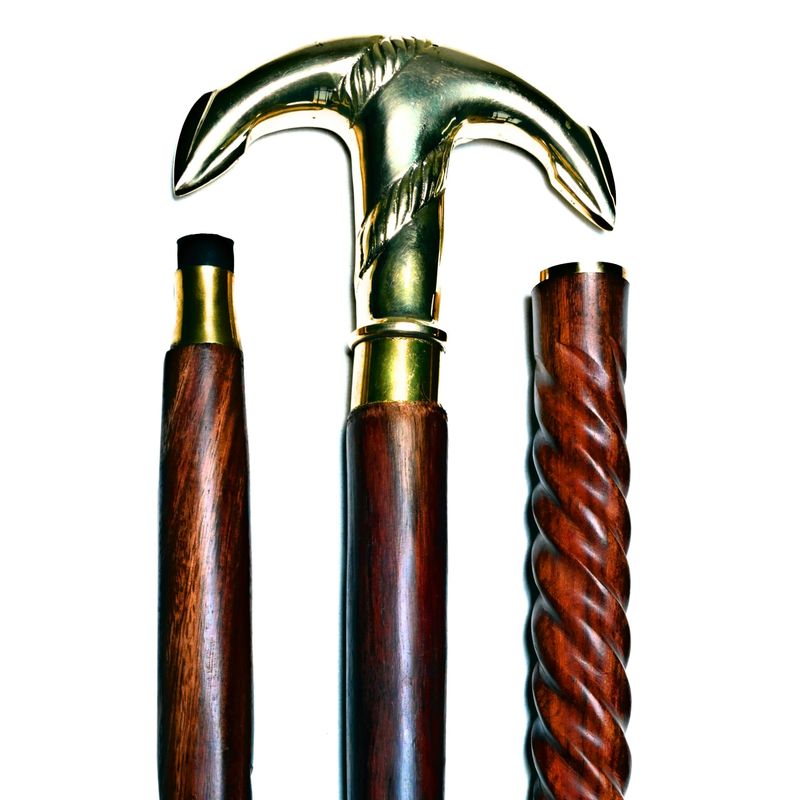 Fulcrum care Wooden Walking Stick for Women Walking Viking Cane Men ...