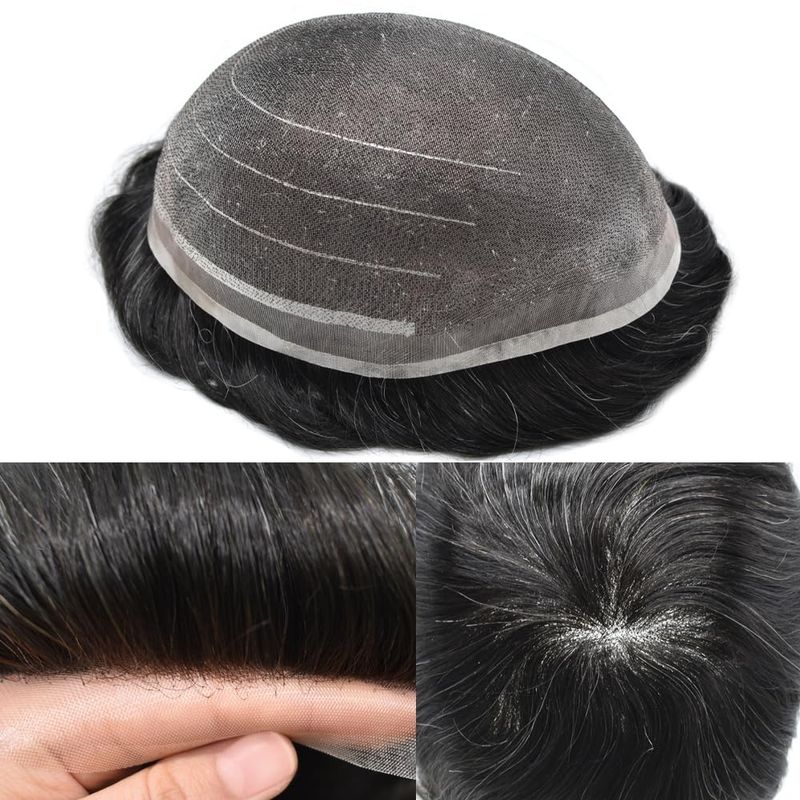 LYRICAL HAIR Mens Toupee Hair Piece System Replacement Swiss Super ...