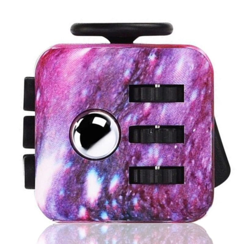 Paochocky Galaxy Fidget Toy Cube Toy with Click Ball, Anti-anxiety Anti ...