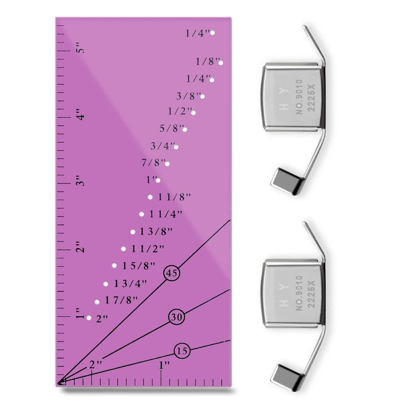 Straight Line Heam Allowance Ruler and Magnetic Seam Guide for Sewing ...