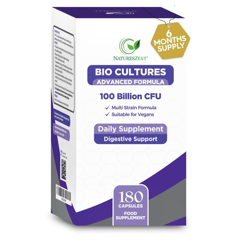 Bio Cultures Complex Probiotics & Prebiotics 100 Billion CFU - 6 Month ...