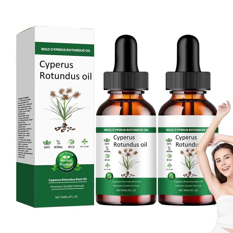 Cyperus Rotundus Oil, 120 ml Pure Cyperus Oil Silky Hair Remover ...