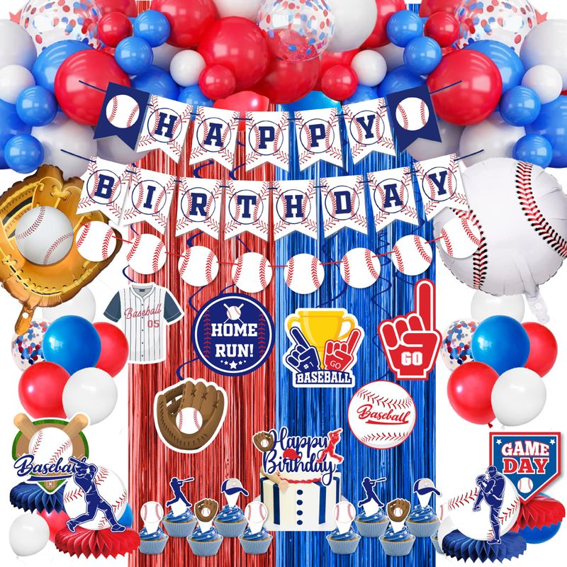 Baseball Party Decorations, Baseball Birthday Party Supplies Kit ...