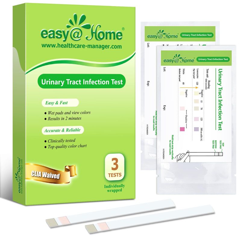 Easy@Home Urinary Tract Infection Tests: UTI Testing Strips with ...