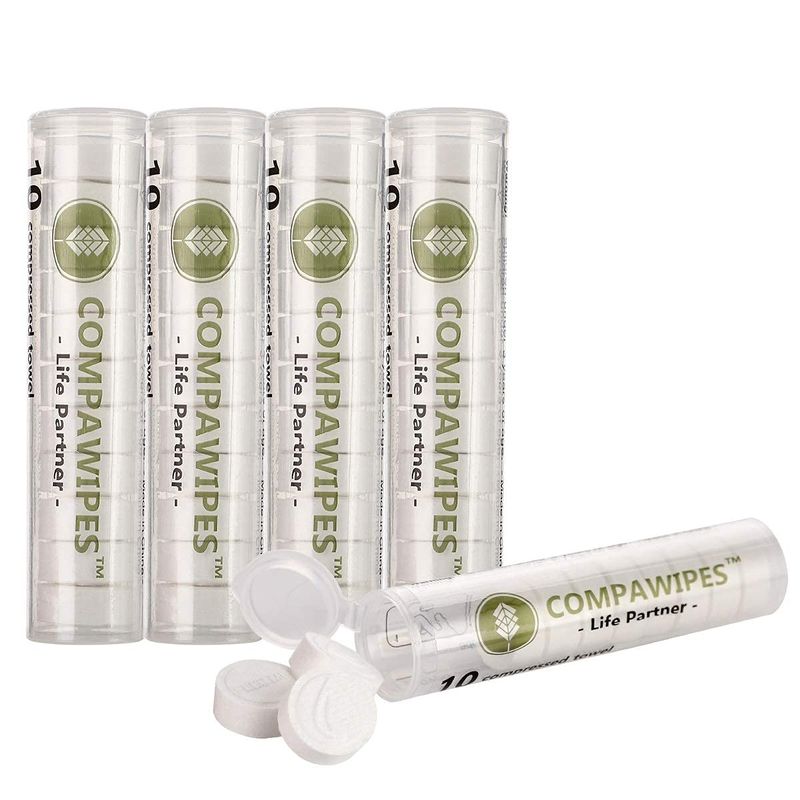 Toilet Paper Tablets Compressed Towels - Reusable Toilet Wipes Camping ...