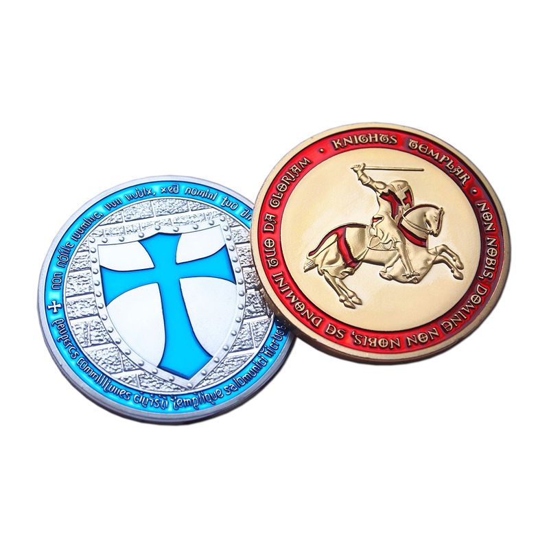 Templar Cavalry Set Gold & Silver color token Knight collectable ...