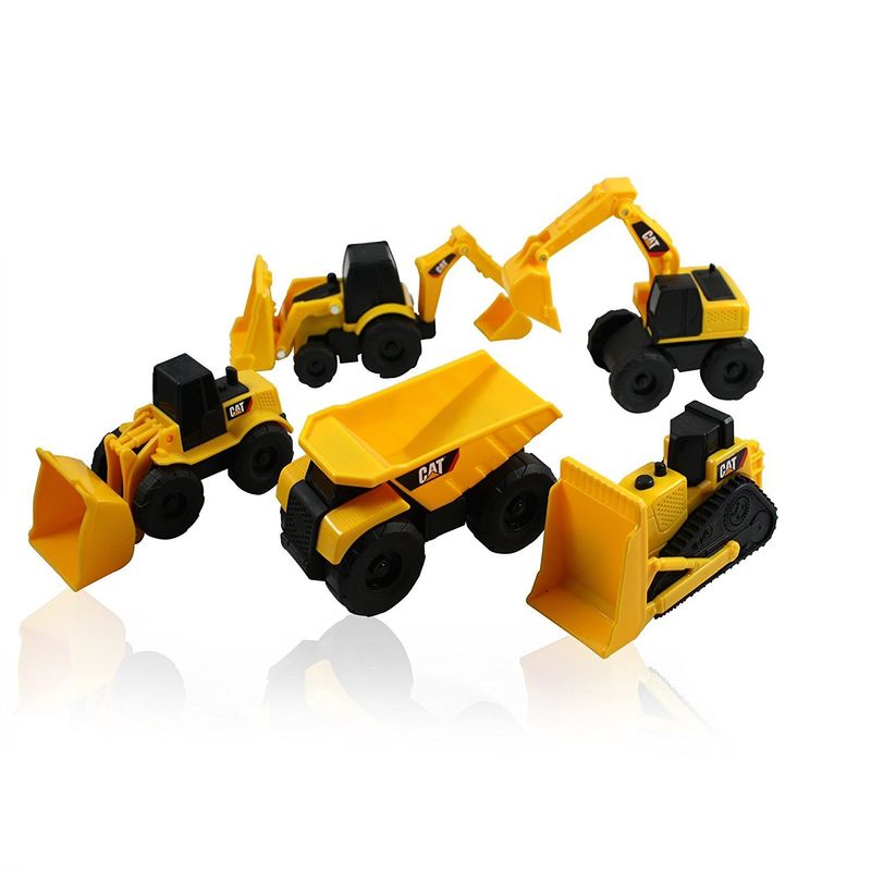 Caterpillar CAT Mini Machine Construction Truck Toy Cars Set of 5, Dump ...