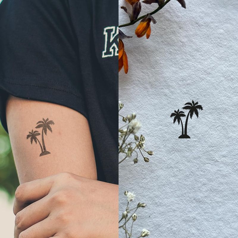 Inkster® Double Palm Tattoo Temporary Tattoo with EU Cosmetic ...