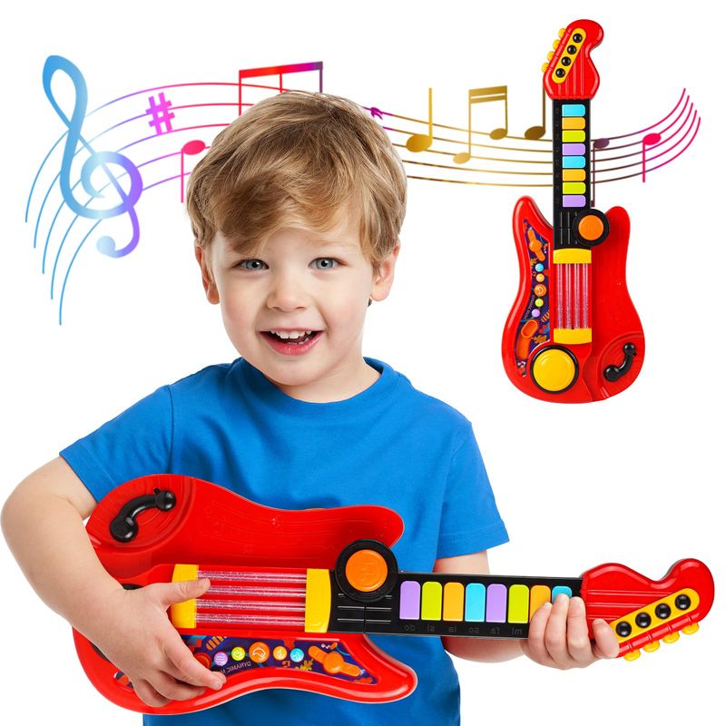 Children's Guitar-Piano 2-in-1 Musical Instrument Toddler Toys with ...