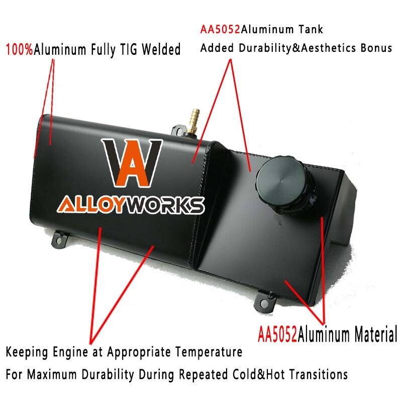 ALUMINUM COOLANT OVERFLOW TANK BLACK Fit FORD 2003-04 MUSTANG COBRA GT ...