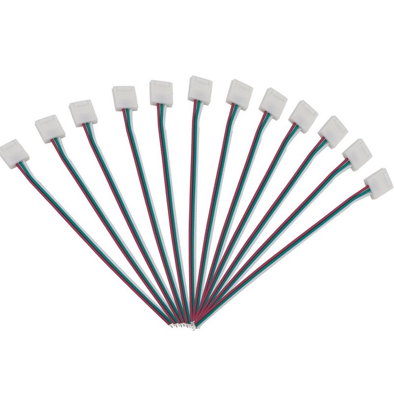 BTF-LIGHTING 10pcs 3Pin 10mm Wide Single End with 15cm Long Cable LED ...