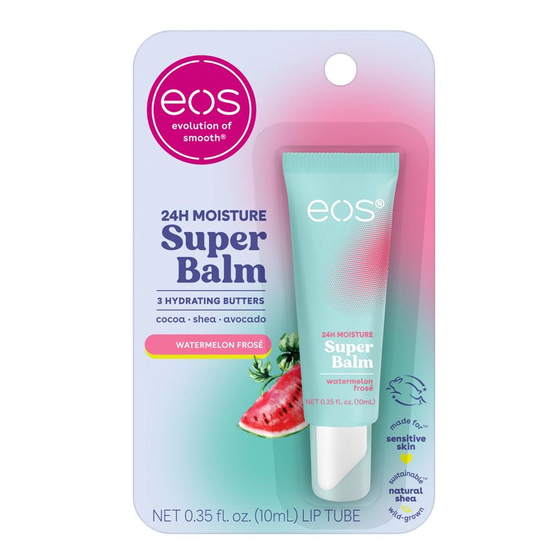eos 24H Moisture Super Balm- Watermelon Frosé, Lip Mask, Day or Night ...